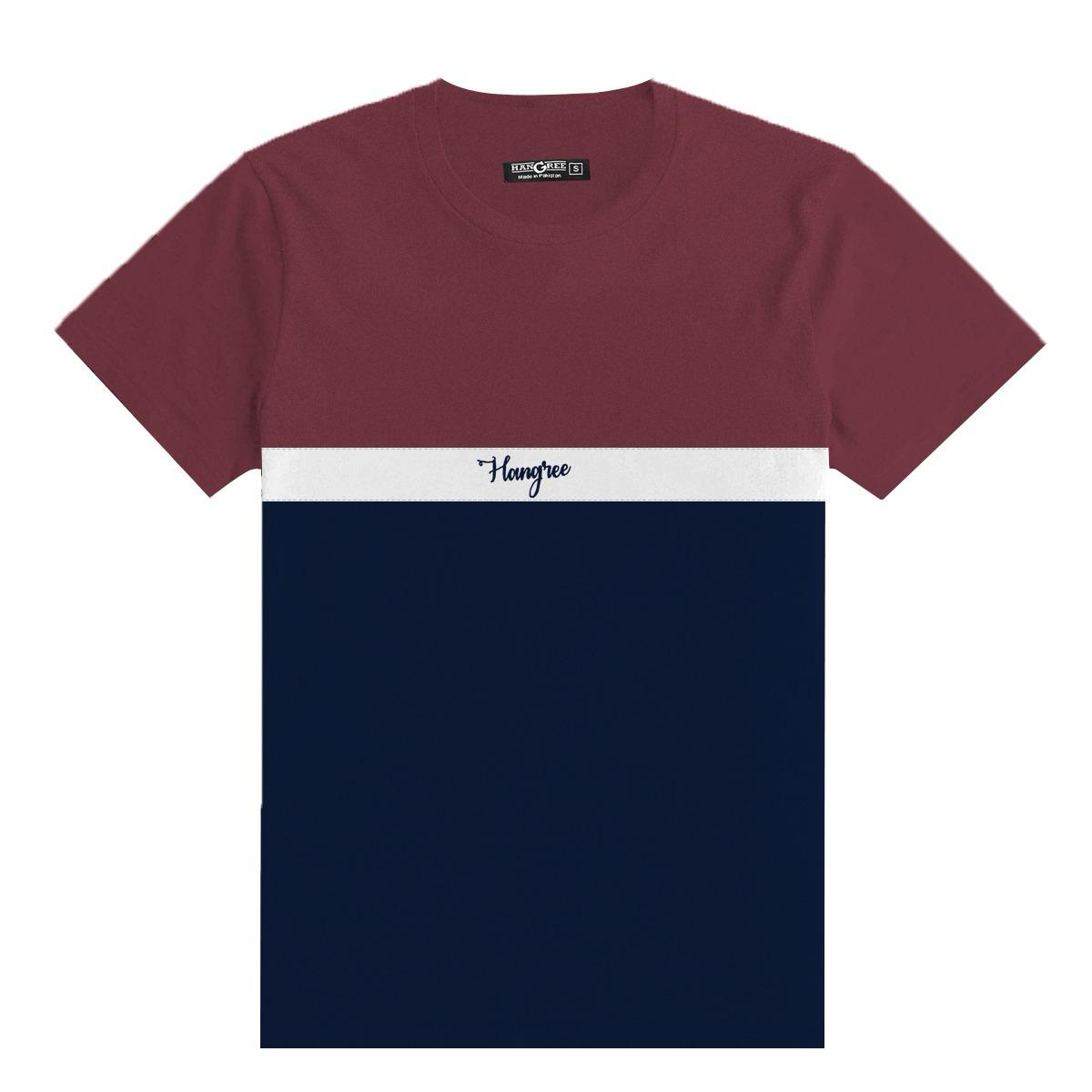 HG SIGNATURE EMB. COMBO PANEL TEE SHIRT