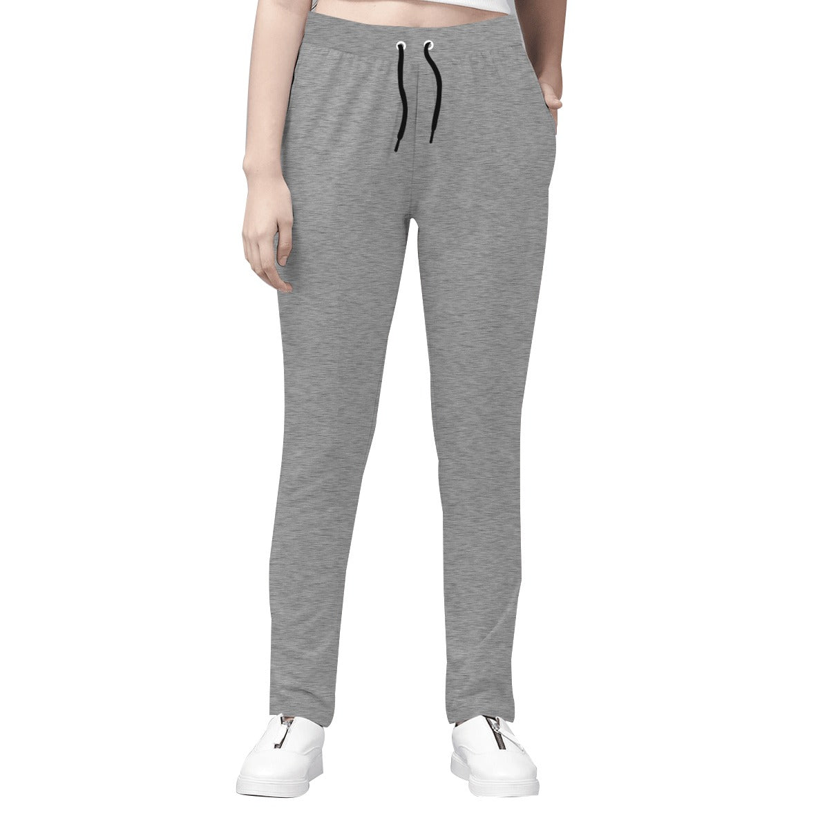 Women's Solid Terry Trouser - Hyder Gray